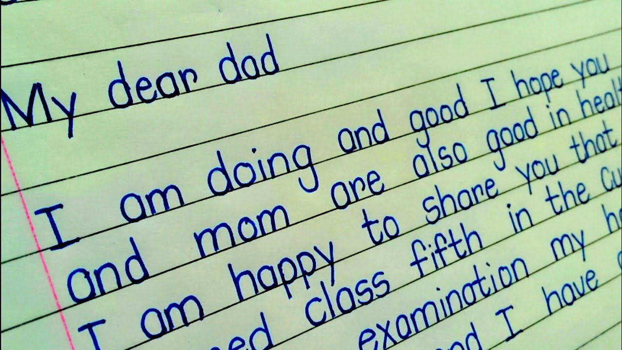 write an informal letter to father // letter writing to father in ...
