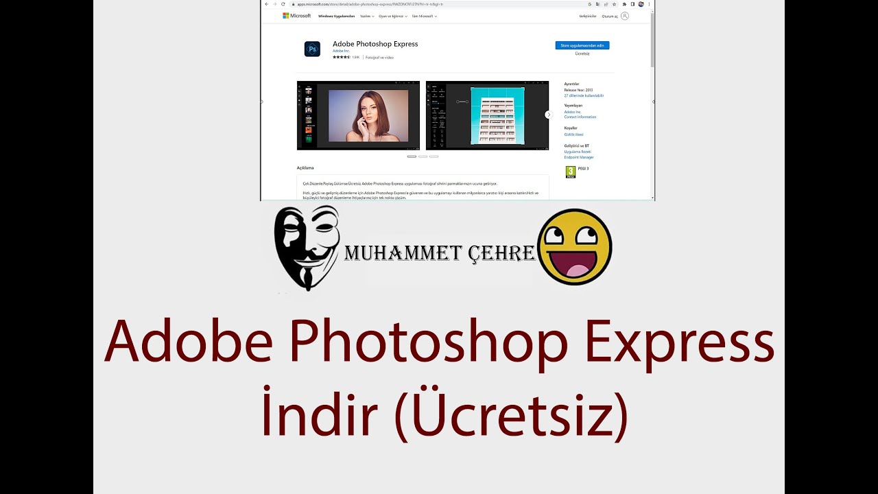 Adobe Photoshop Express Ücretsiz Nasıl İndirilir ? - YouTube