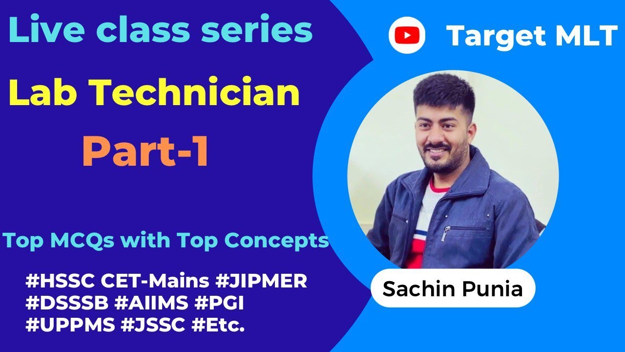 MLT MCQs Live class series | #Part_1 |Lab Technician class | Target MLT ...