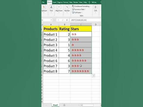 Excel Star ⭐ Trick 🔥 #exceltutorial #education #exceltips #excel #shorts - YouTube