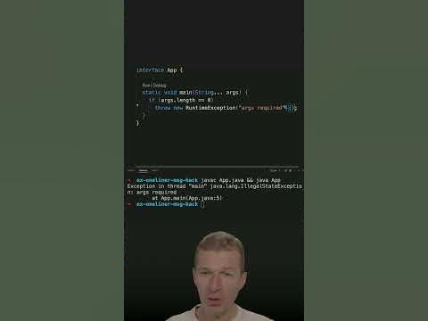 A One-Liner Exception Message Hack #java #shorts #coding #airhacks - YouTube