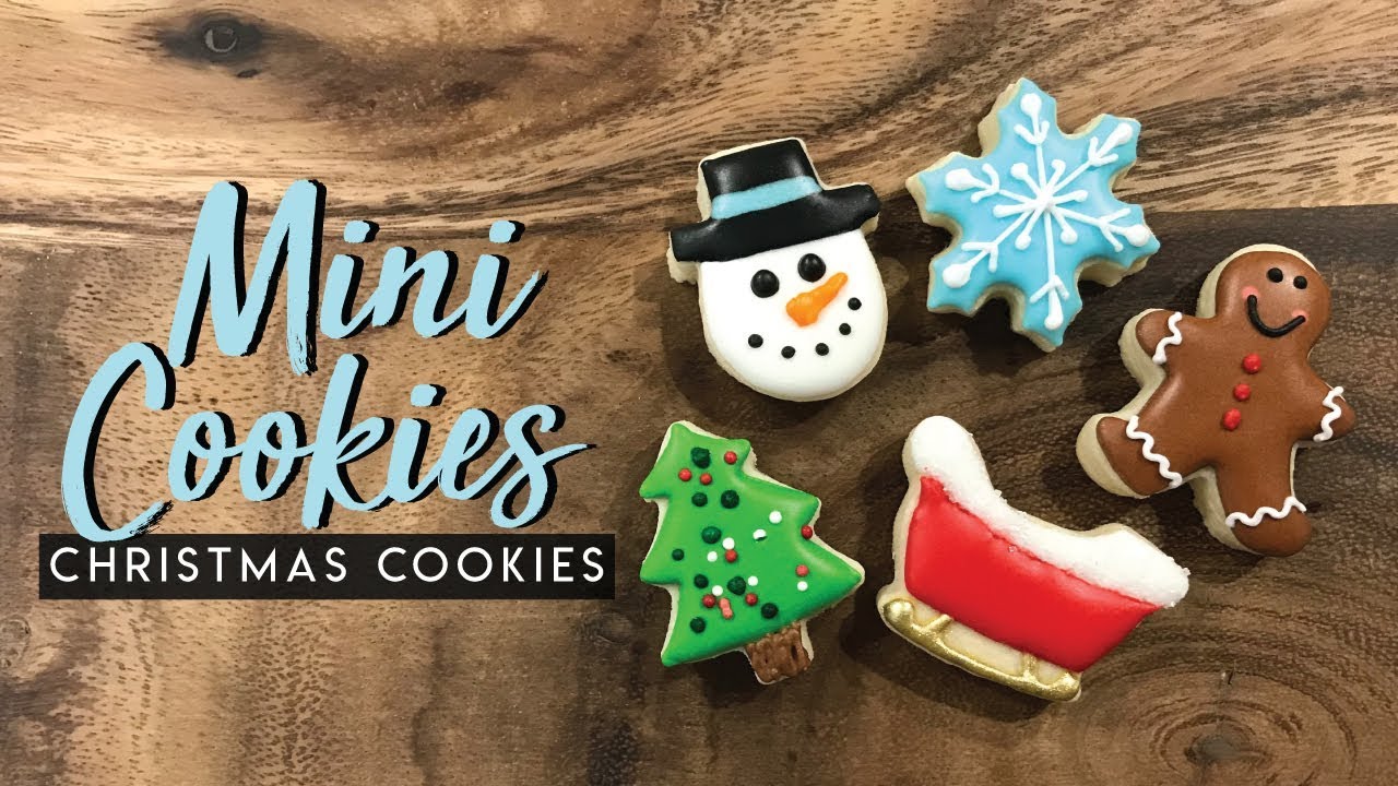 How to decorate mini Christmas cookies - YouTube