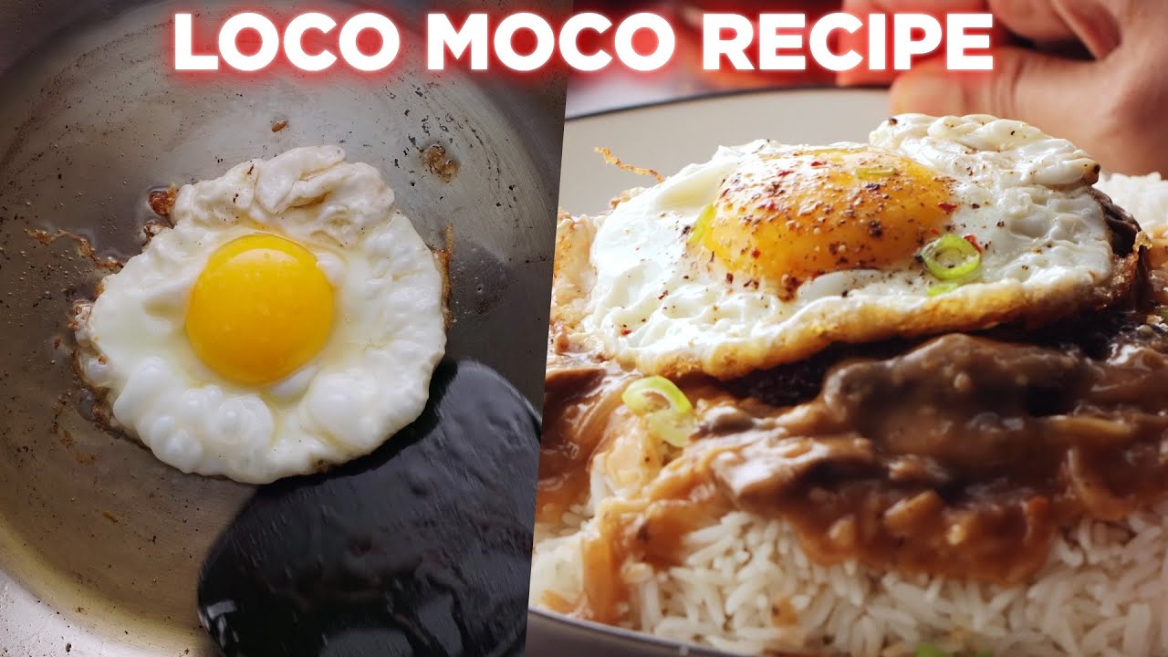 Juicy Burger Rice Loco Moco Recipe - YouTube