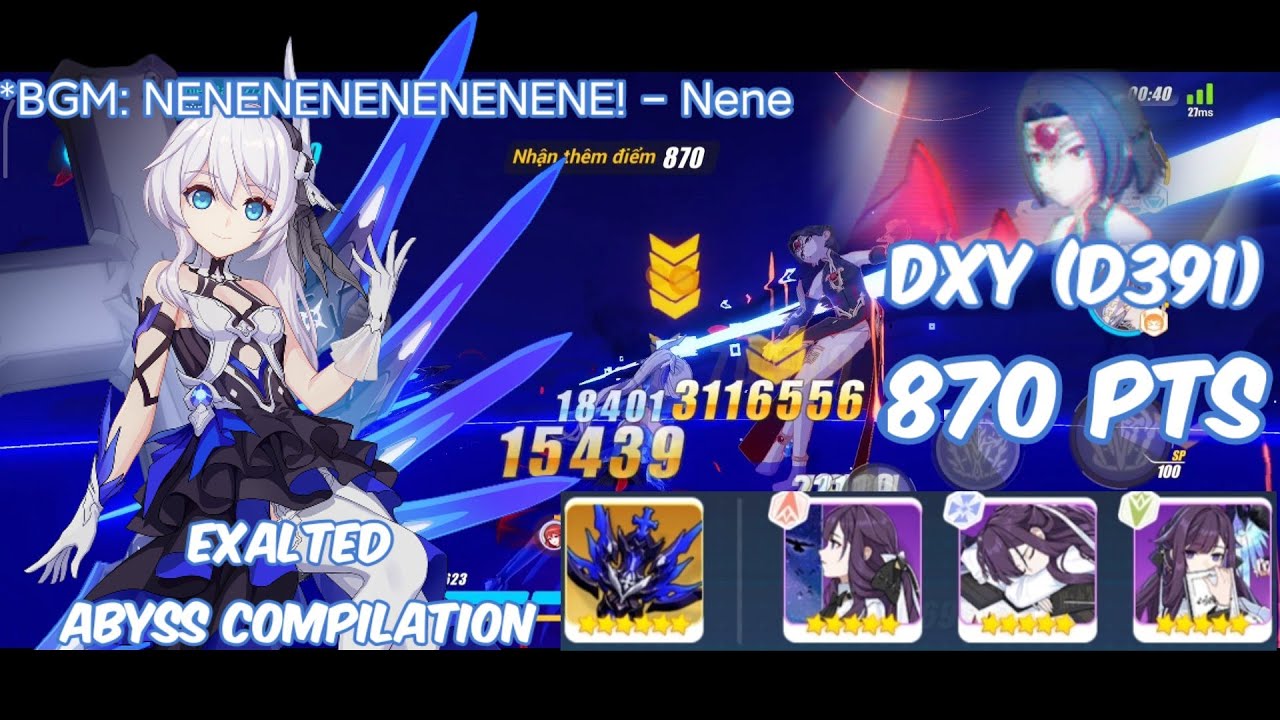 HI3 SEA - [Abyss] Red Lotus: DXY(D391) 870 Pts - TP Carol(SS) HS T0 3 ...