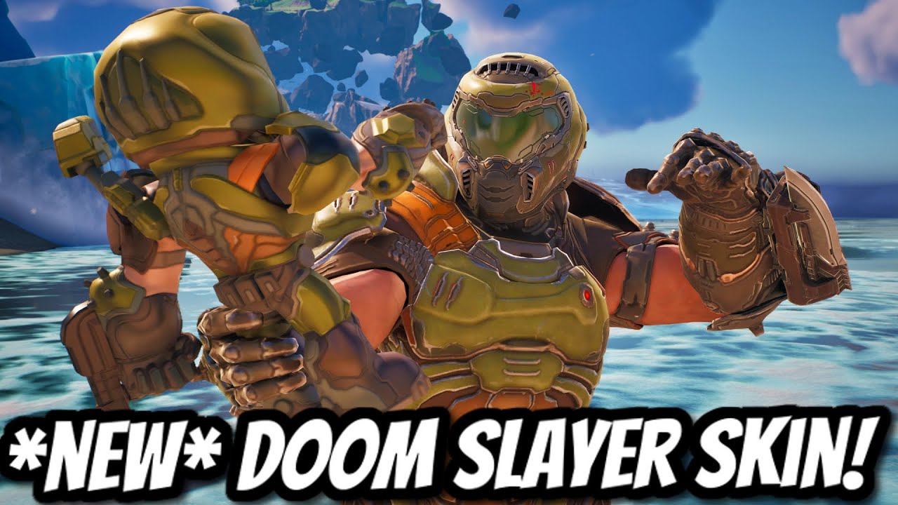 *NEW* DOOM SLAYER SKIN + MINI SLAYER FISTBUMP EMOTE GAMEPLAY ...