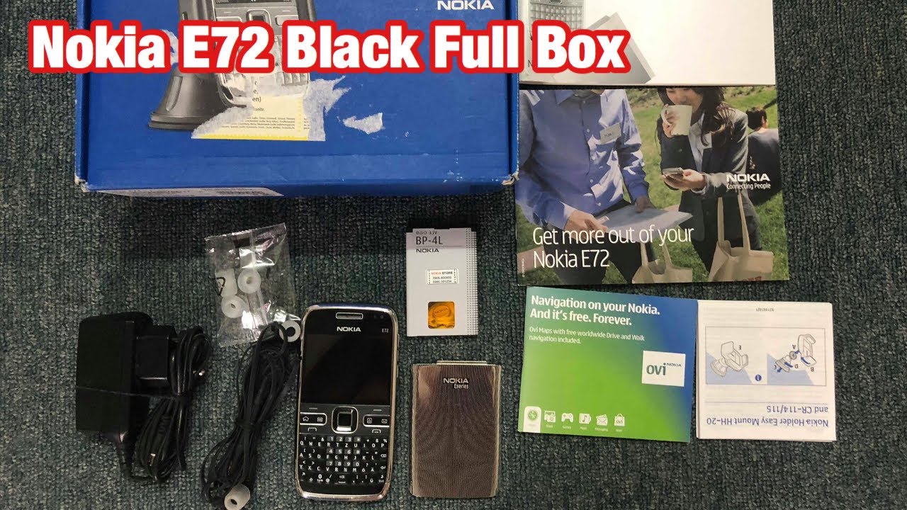 Thêm Nokia E72 Black Màu Đen zin new 100% full box . - YouTube