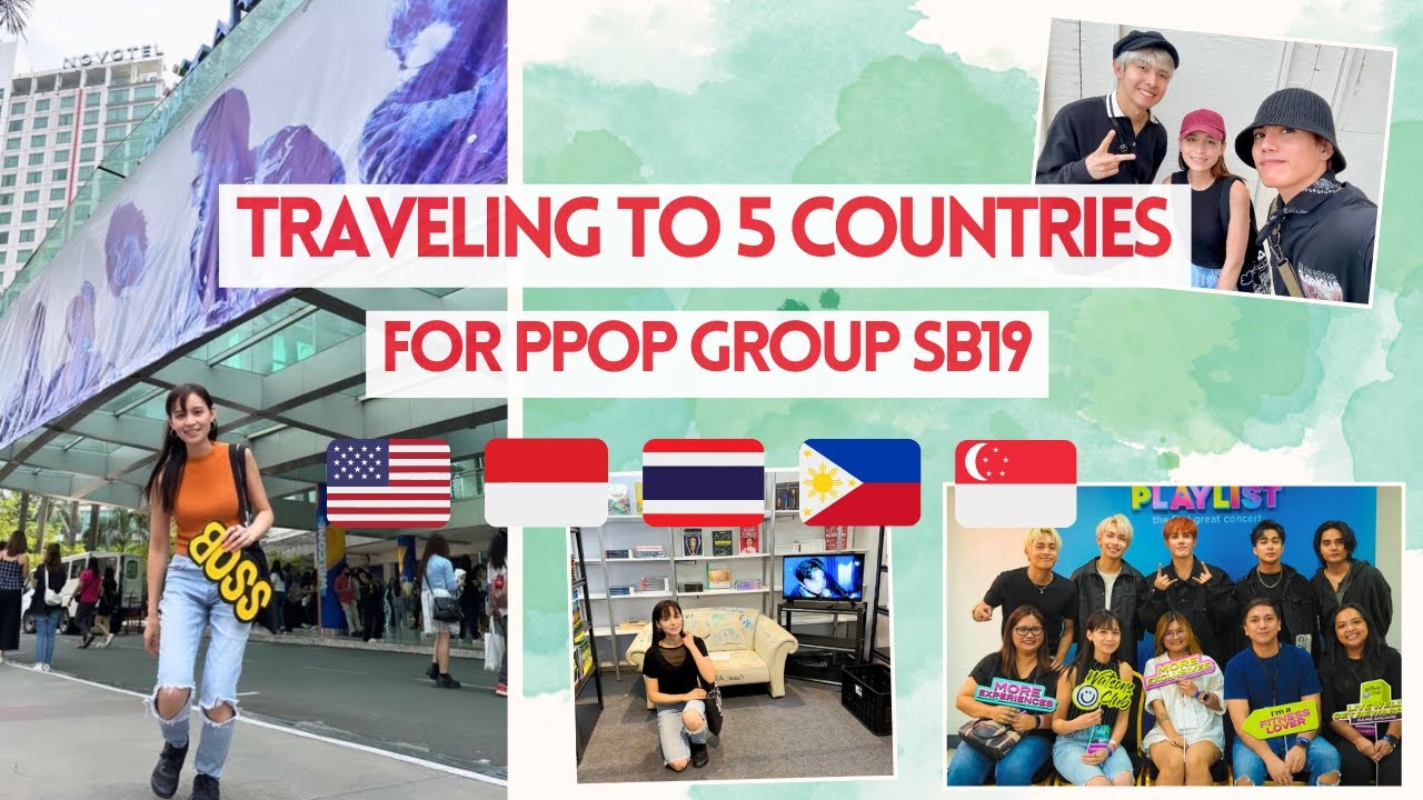 I traveled 5 countries for ppop group SB19 in 2023 vlog 💙🇵🇭 (Pagtatag ...