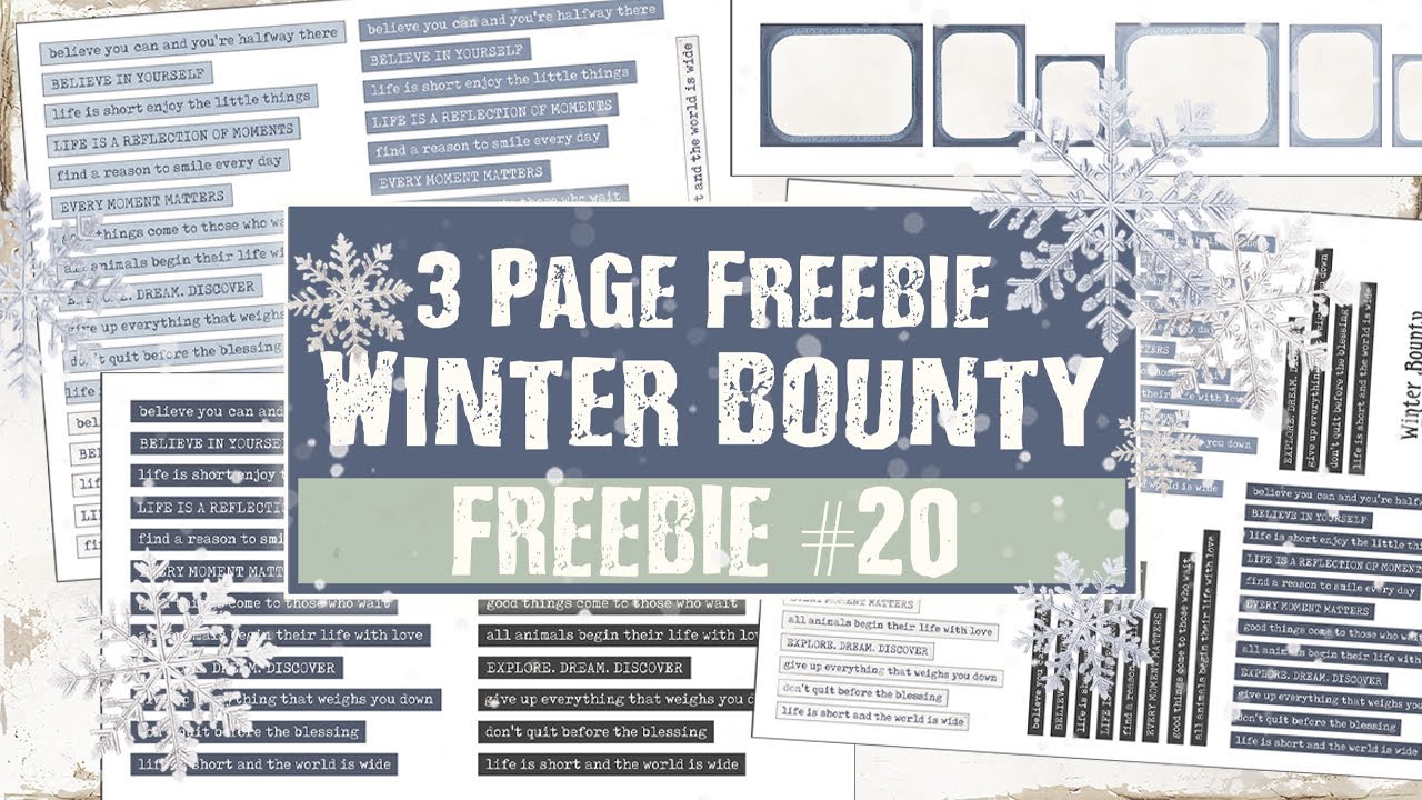 3 FREEBIE Pages l Freebie Flip Through l Coordinates with the Winter ...