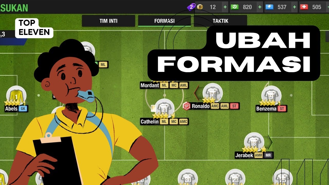 Merubah Formasi Buat Liga - TOP ELEVEN - YouTube