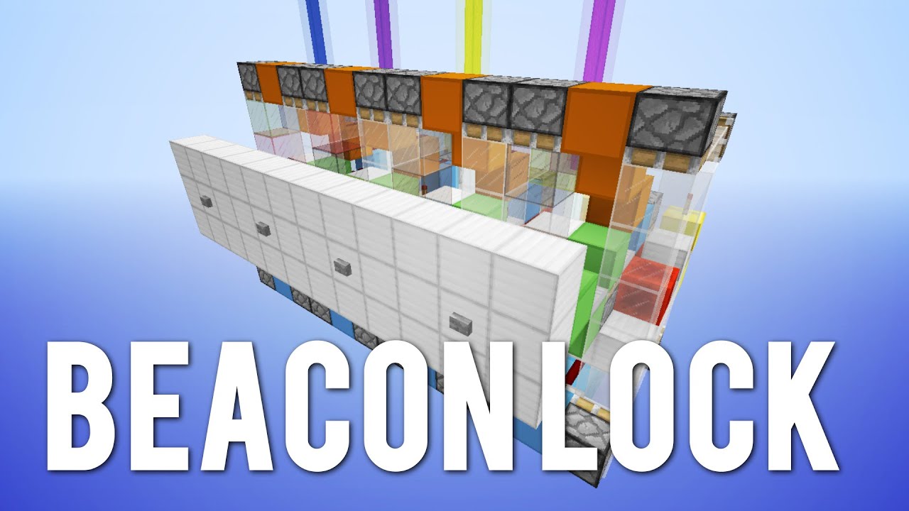Minecraft: Beacon Colour Combination Lock - YouTube