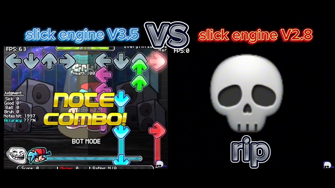 fnf Slick engine V.3.5 VS V2.8 lag test - YouTube