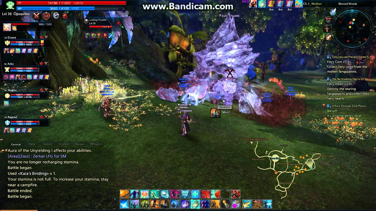 TERA Online: Lurking Teralith Hunting in Blessed Woods - YouTube