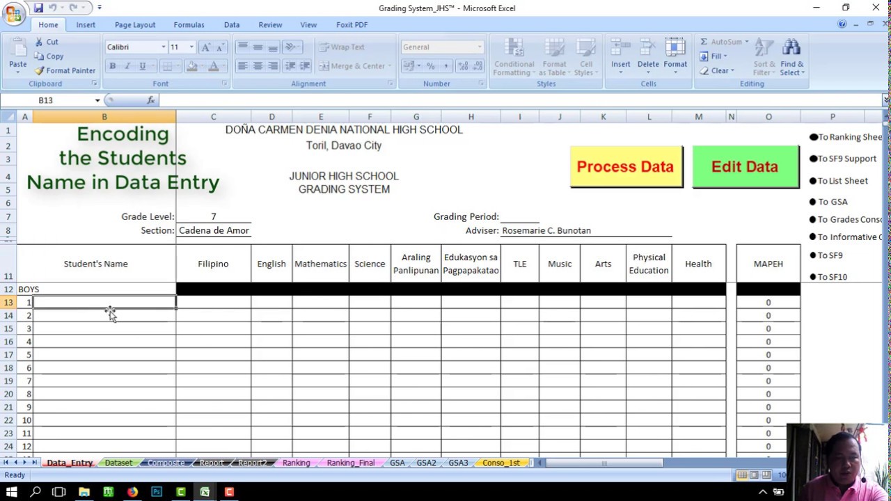 3 Encoding Students Name in Data Entry - YouTube