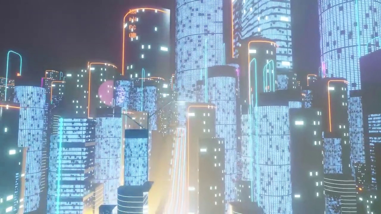 how to make a Mega neon city in blender 2 8 - YouTube