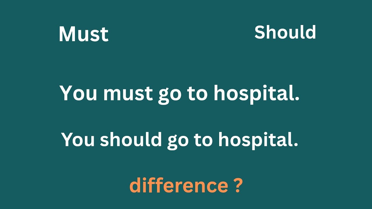 What's the difference between should vs must - YouTube