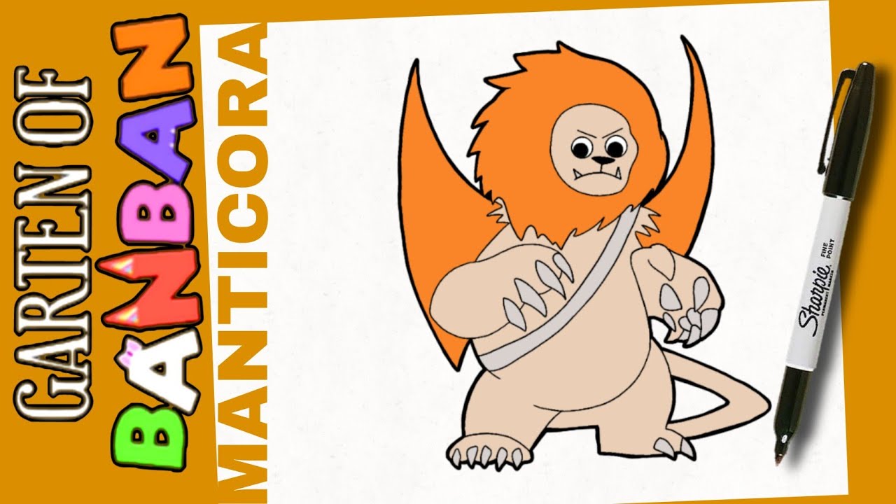 COMO DIBUJAR GARTEN OF BANBAN 6 ( MANTICORE LEON ) | how to draw garten ...