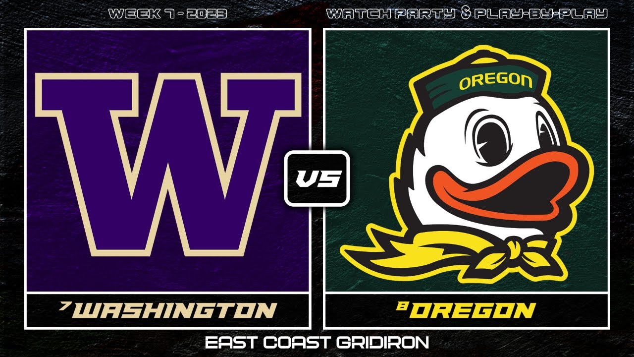 Washington vs Oregon - Live - Play by Play & Watch Party - YouTube