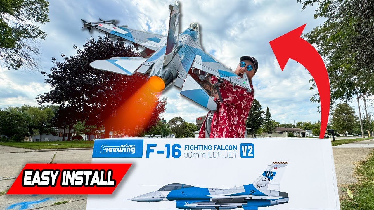 Freewing F-16 V2 90mm Unboxing & Assembly + Afterburner LED Install ...