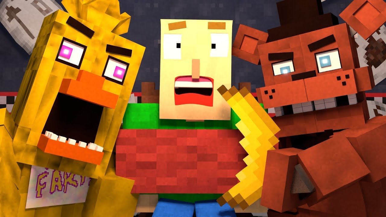 BALDI'S BASICS VS Five Nights at Freddy's (FNAF) - Minecraft Animation ...