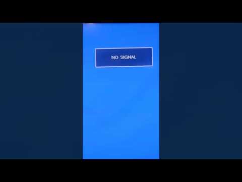 No signal with blue screen on TV