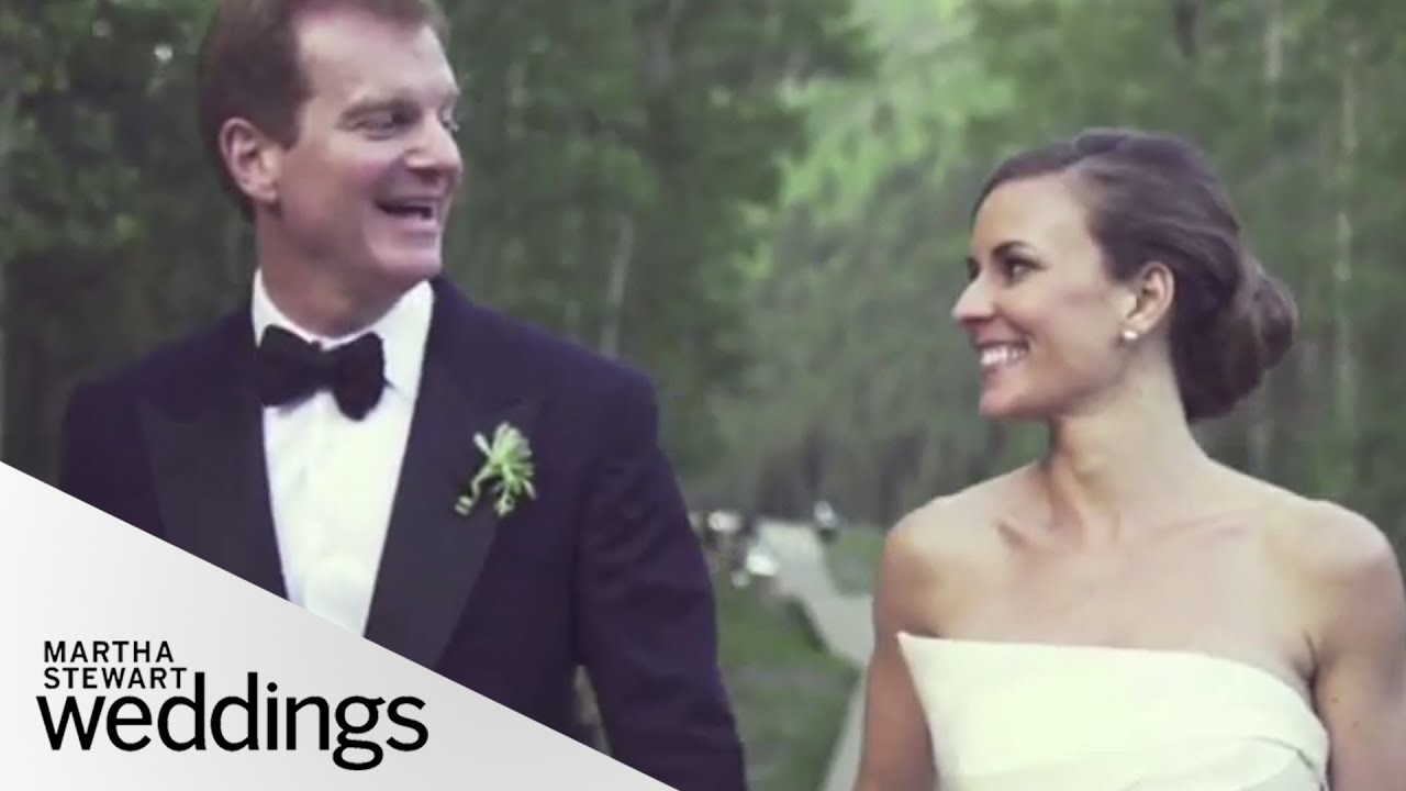 Jennifer and Steve's Aspen Wedding - Martha Stewart Weddings - YouTube