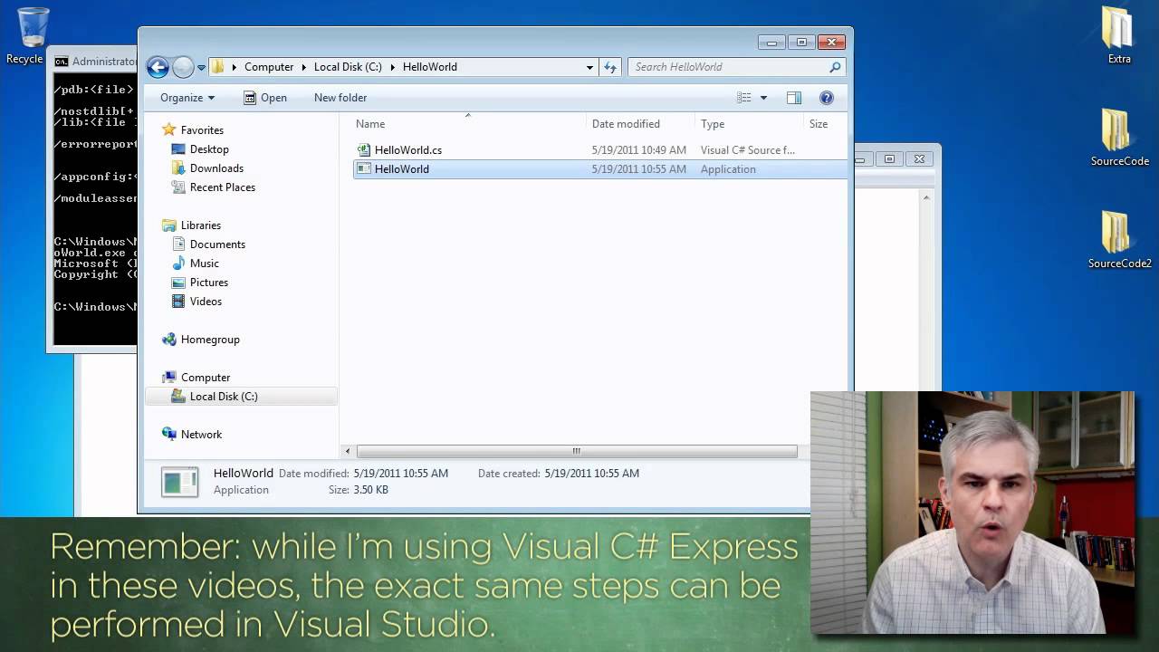 Creating Your First Csharp Program Youtube 5323