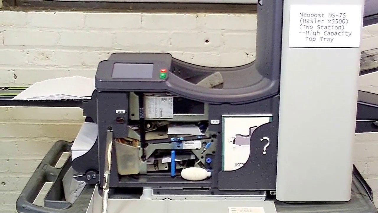Neopost DS 75 Inserter (High Capacity Tray) - YouTube