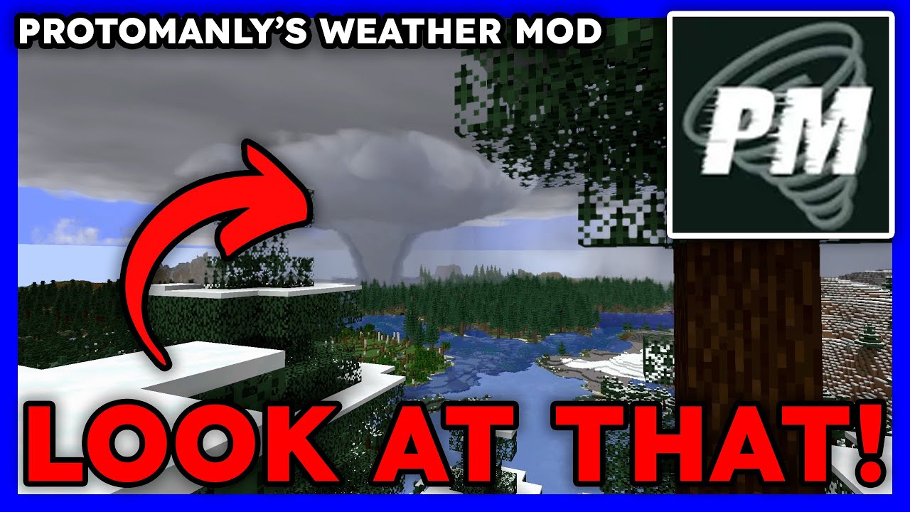 TORNADOES in MINECRAFT?! | Protomanly's Weather mod - YouTube
