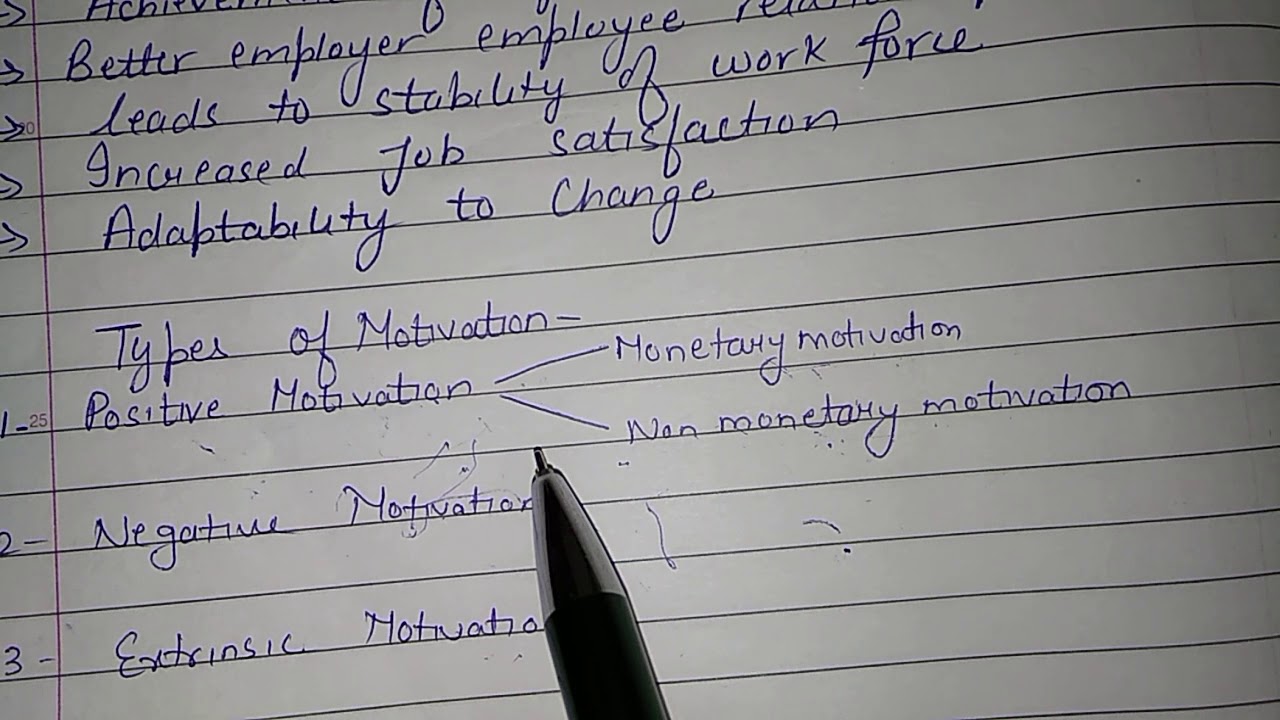 Types of motivation- positive, negative, extrinsic, intrinsic ...