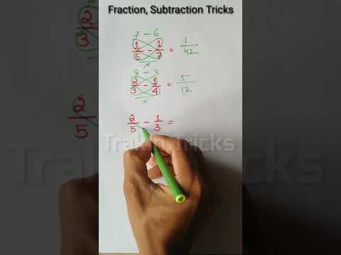 fraction subtraction trick || easy substrate || #shorts - YouTube