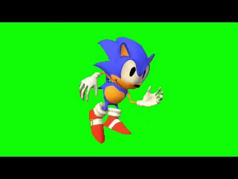 Green Screen Sonic the Hedgehog Running