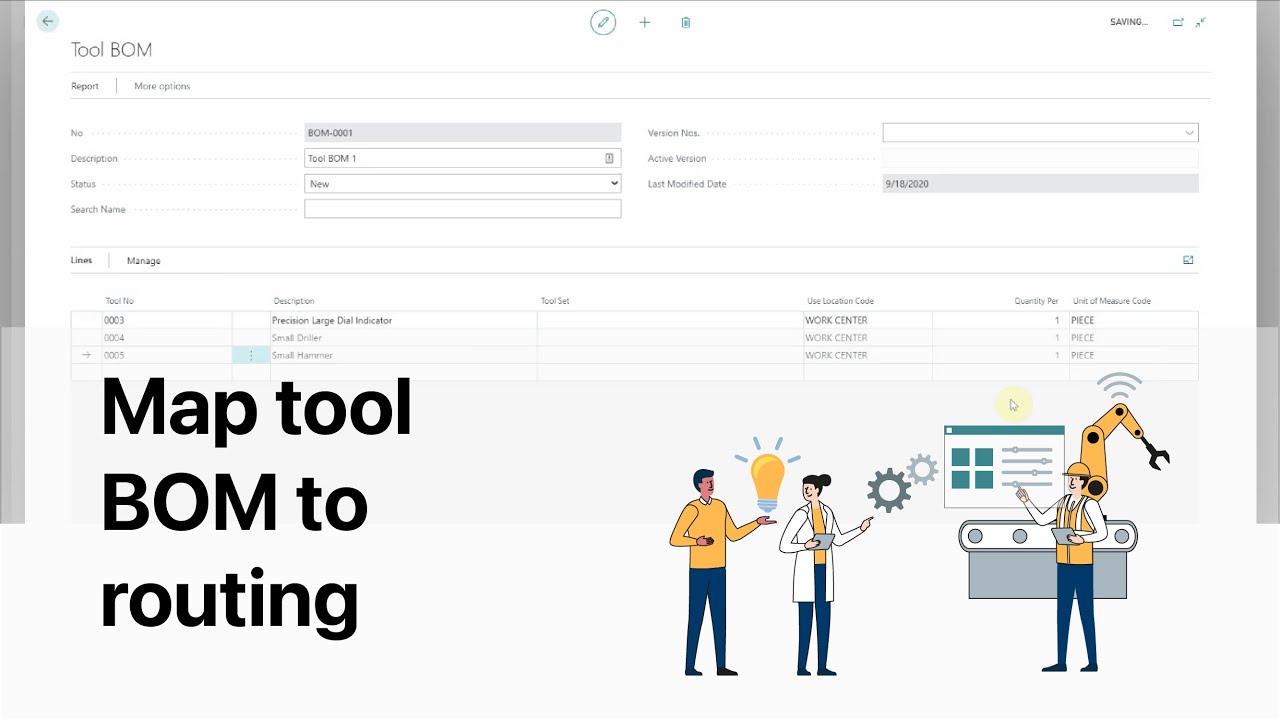 20 | Mapping tool BOM to routing operation in IBODigital's sToolTracker ...