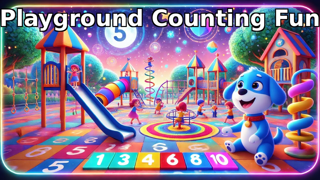 "Playground Counting: Fun Sing Along with Words - YouTube