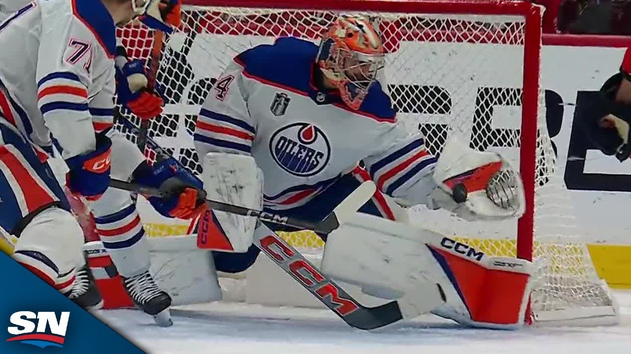 Oilers' Stuart Skinner Denies Aaron Ekblad With Glove Save In Opening ...