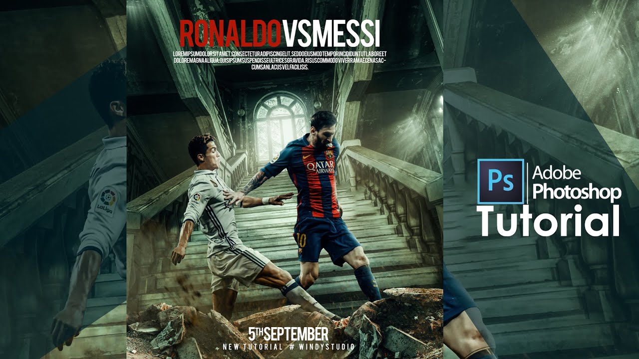 Photoshop Sports Poster Design / Photo Editing Tutorial / windy studio sports Concept Photo ...