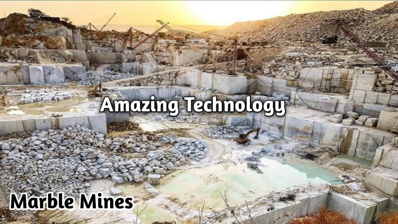 Marble mining process | Amazing technology - YouTube