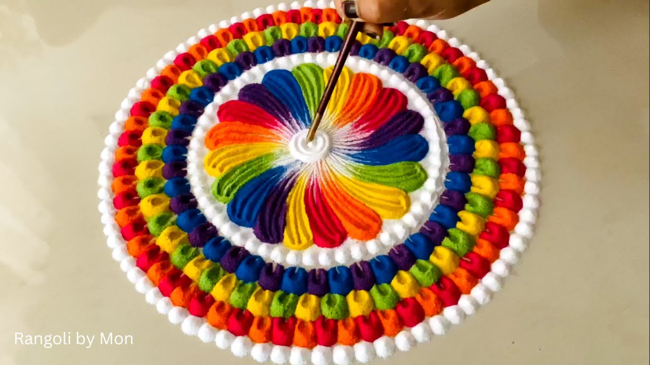 Rangoli design for diwali | Rangoli design | Easy rangoli design ...