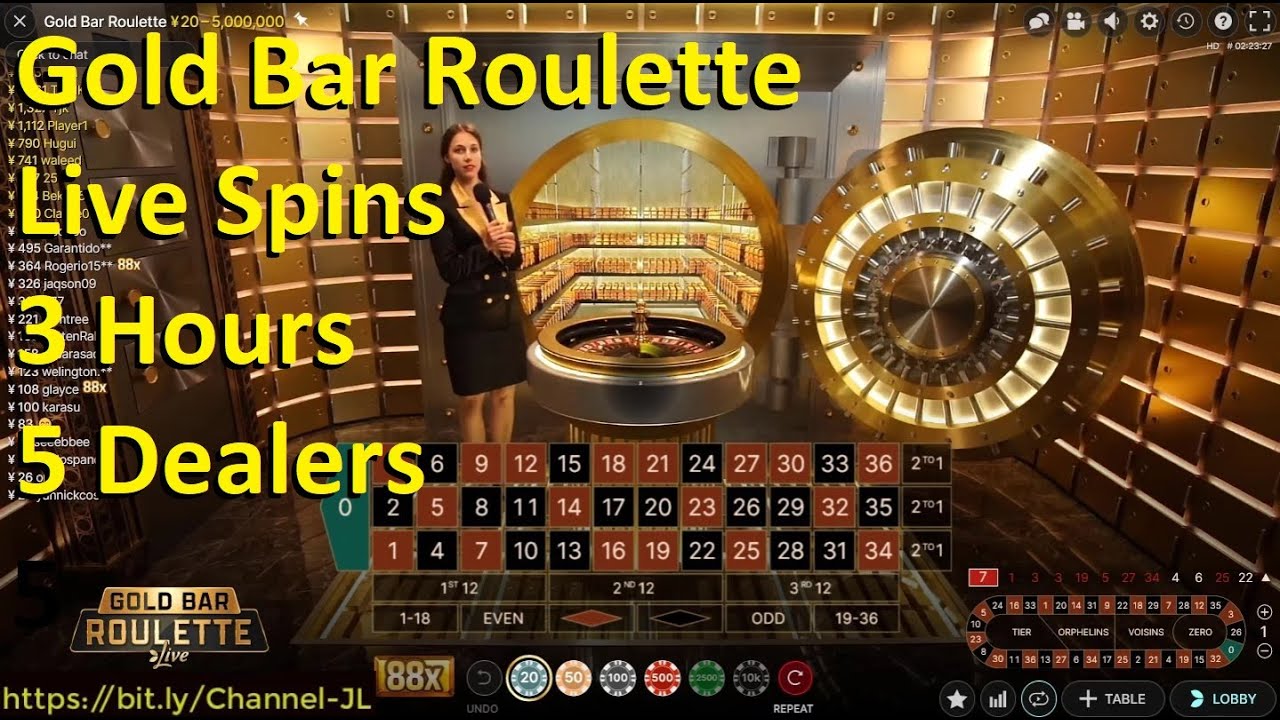 Gold Bar Roulette Live Spins 3 Hours 9 Mins 5 Dealers | Not Auto ...