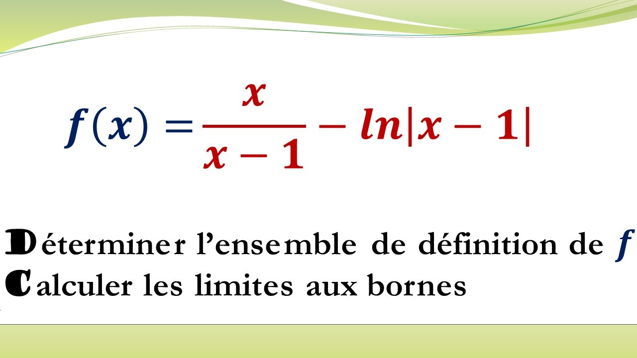 Ensemble de definition et limites aux bornes - YouTube