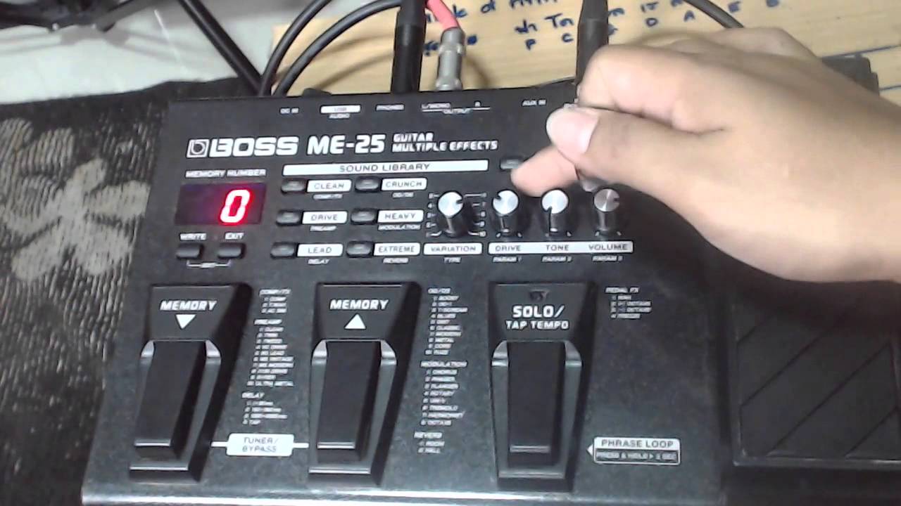 สอนปรับ Boss ME25 เอฟเฟคหมวด Com:FX - YouTube
