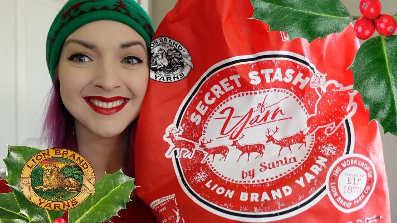 LION BRAND SANTA SACK 2021 | Christmas Mystery Yarn Unboxing - YouTube