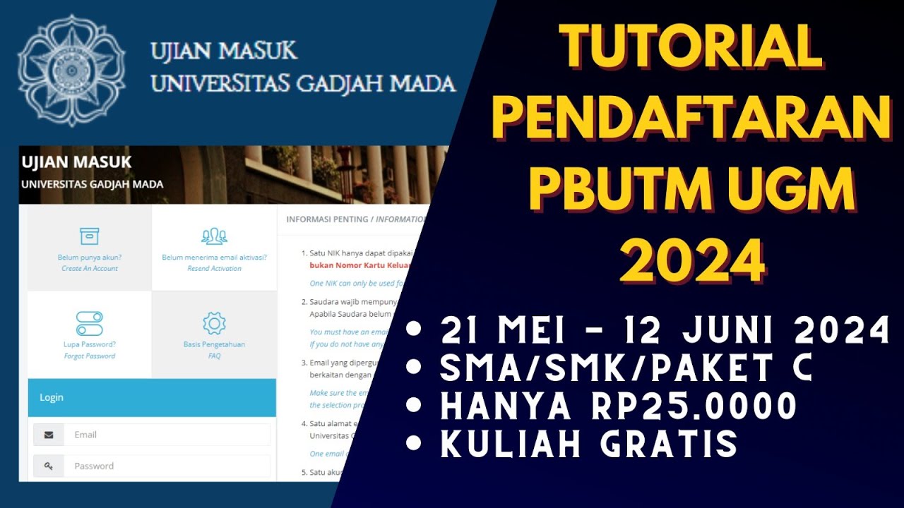 Jalur PBUTM UGM 2024 #kipkuliah - YouTube
