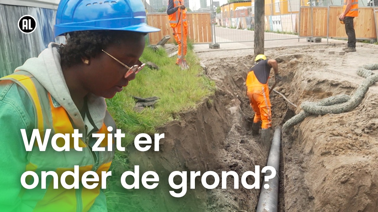 Hoe komen alle kabels en leidingen onder de grond? - YouTube