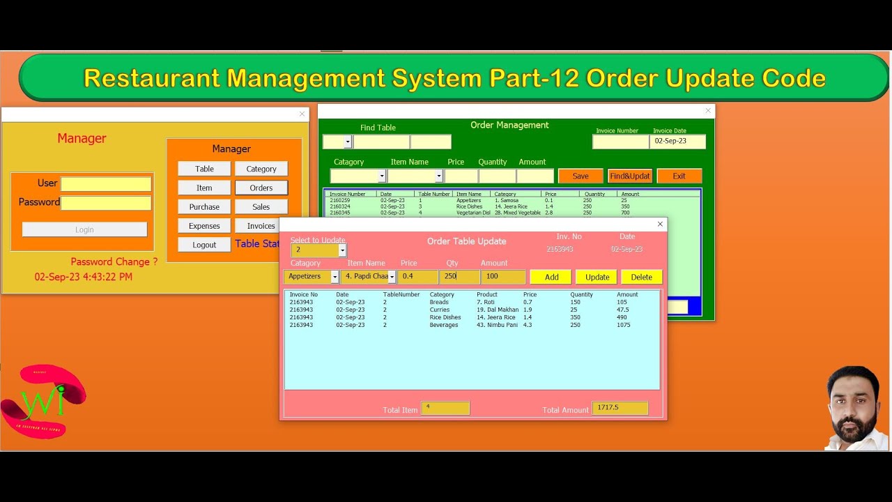 Restaurant Management System Part 12 Order Update Code Tutorial Youtube