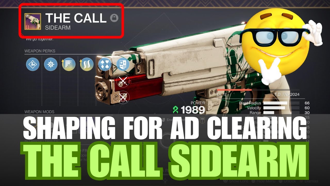 Shaping guide The Call sidearm - Crafting tips to The Call sidearm ...