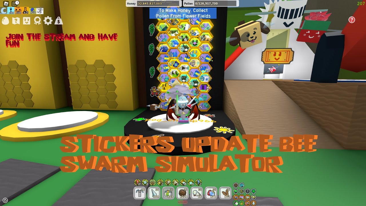 Bee Swarm Simulator: [STICKERS UPDATE] pt2 - YouTube