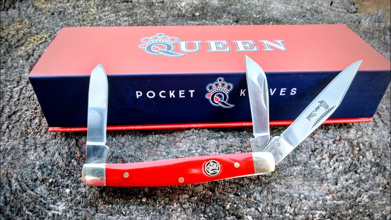 ~ STOCKMAN ~ QUEEN RED STOCKMAN KNIFE QN26R ~ 3 BLADES FOR $15. HOW CAN ...