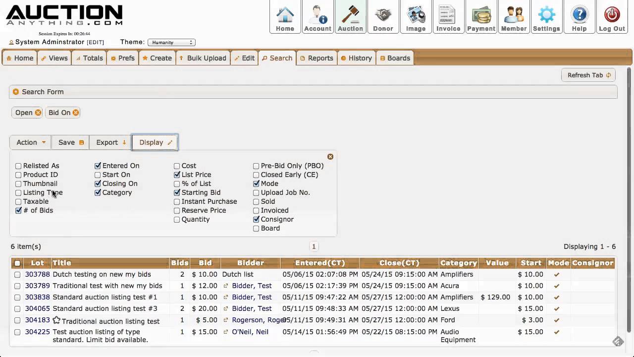 Auction Center - Search - YouTube