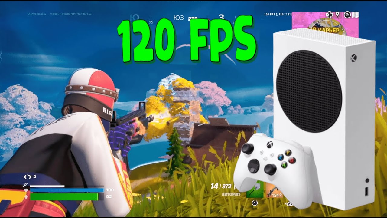 Fortnite 120 fps on Xbox Series S - YouTube