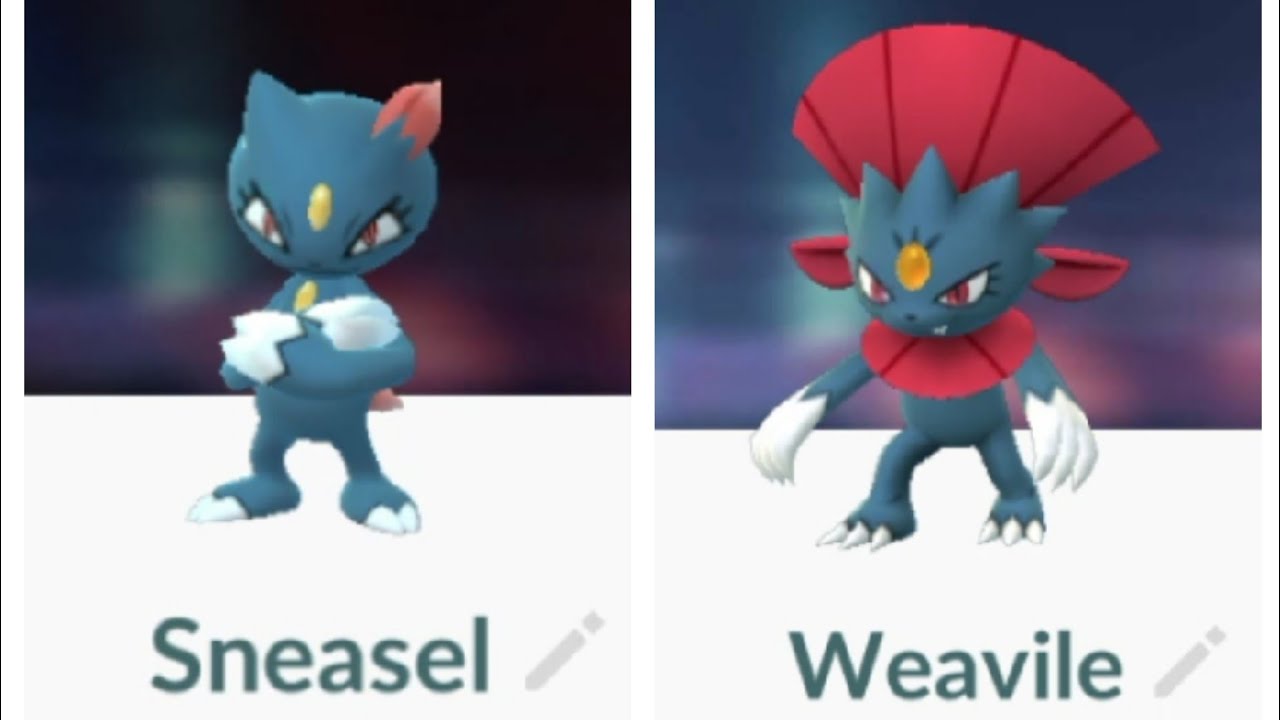 Evolving Sneasel into Weavile | Dark/Ice Pokemon | Pokemon go | - YouTube